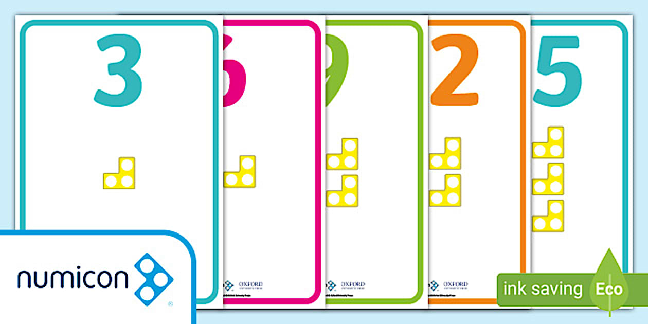 Counting in Threes with Numicon Shapes Display Posters